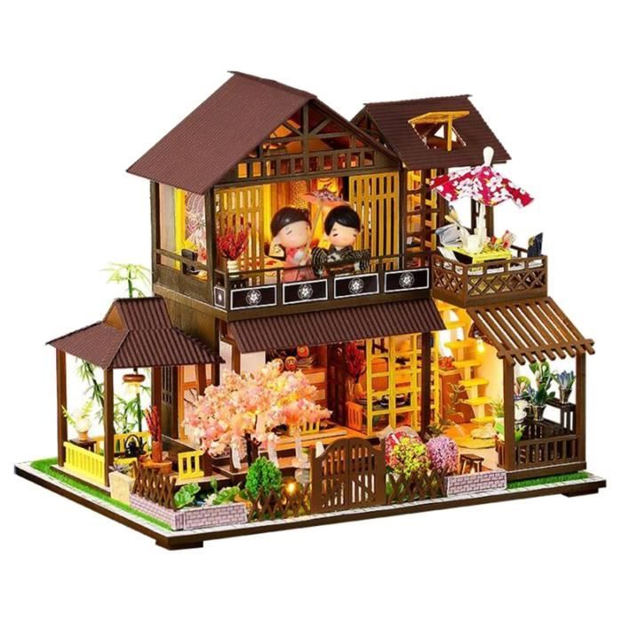Bricolage Maison de Poupée Maisons de Poupée En Bois Fête Des Enfants Cadeau D'anniversaire Noël ...