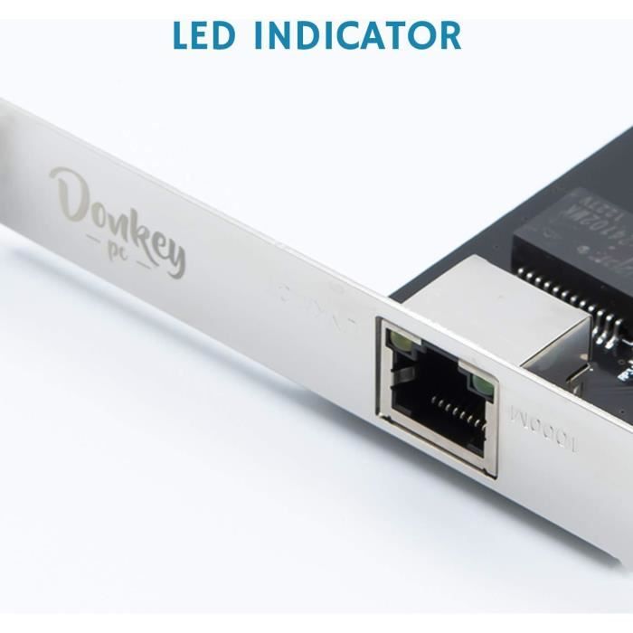 Carte réseau PCIE 1 Go GIGABIT jusqu'à 1 000 Mbps avec Chipset Realtek ...