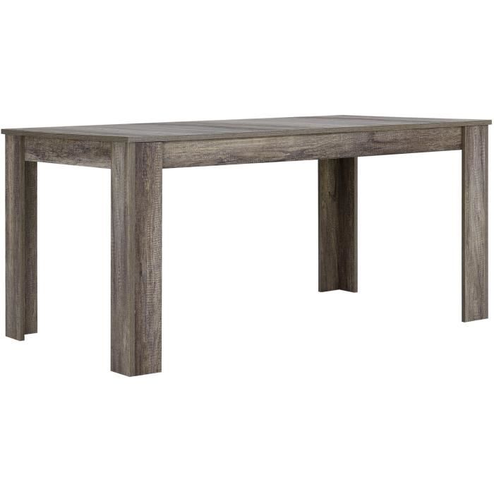 En.casa table et jeu de chaises 'Oslo' (antique - 160x90) 6 chaises ...