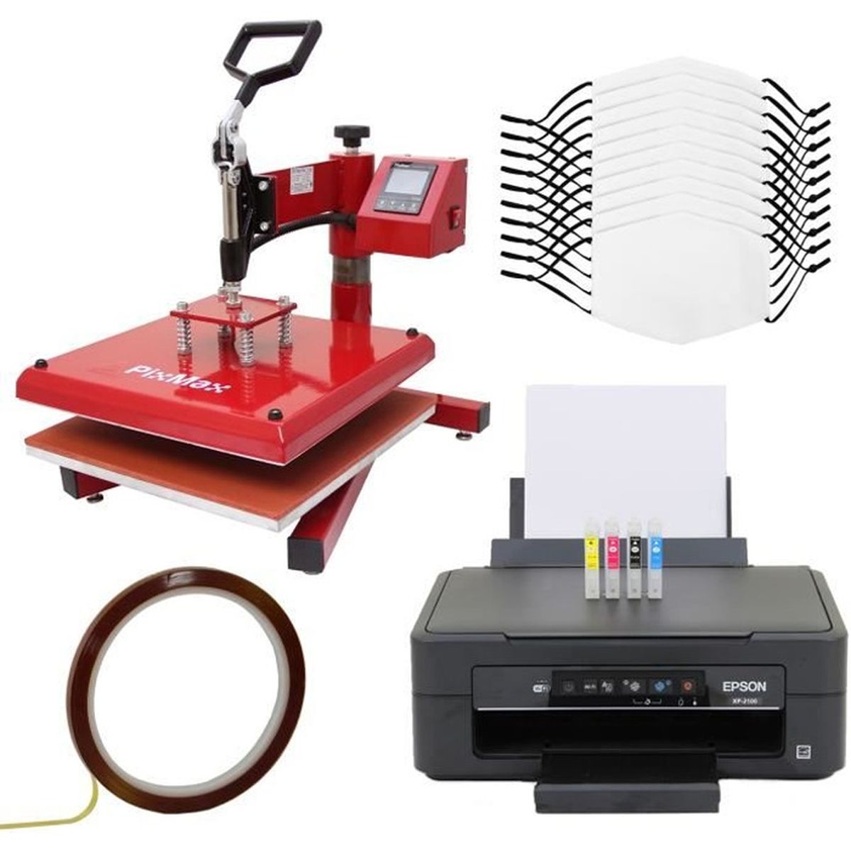 Accessoires Blanc pour Sublimation Support Adultes, Imprimante, Presse ...