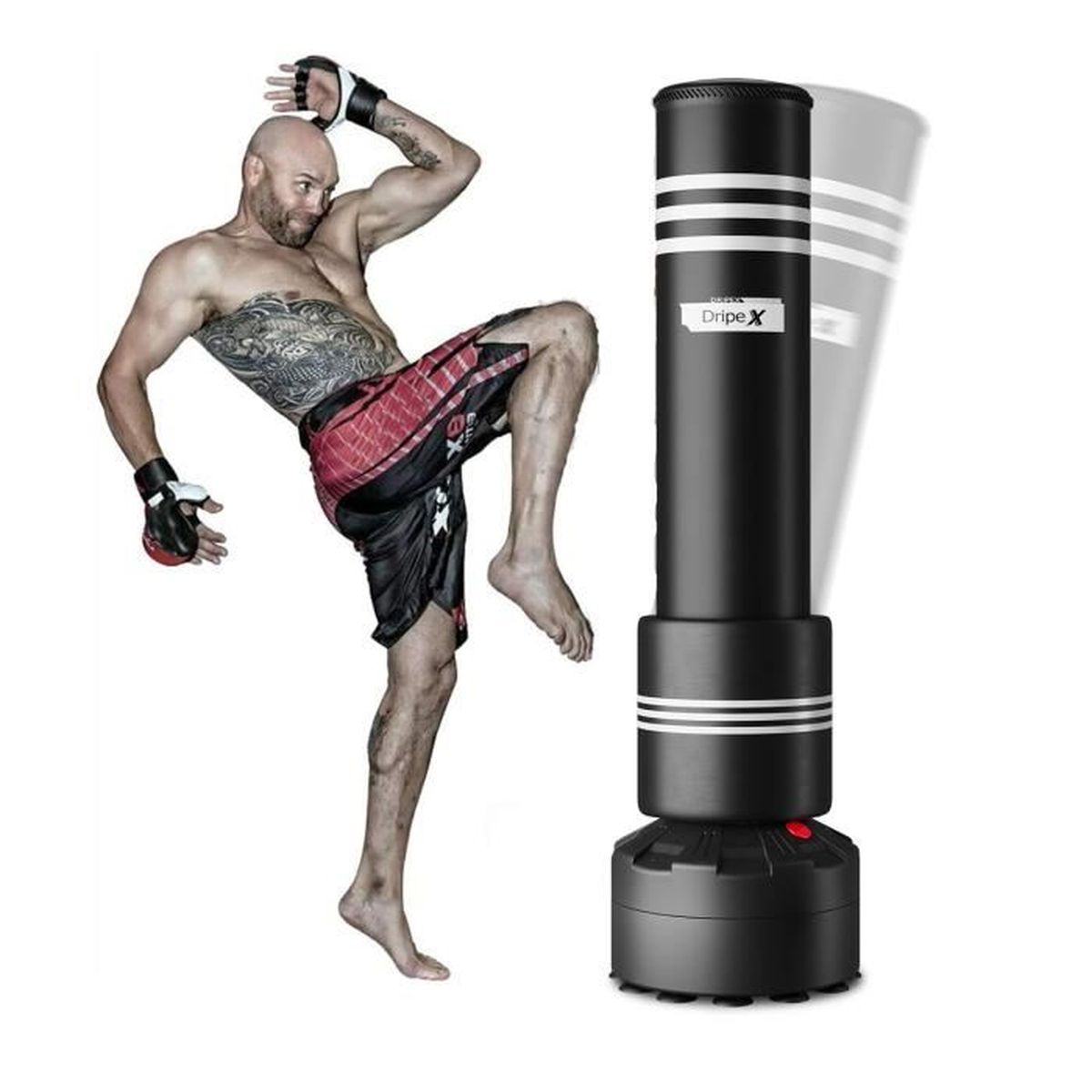 Dripex sac de frappe boxe sur pied 175 cm punching ball adulte avec ...