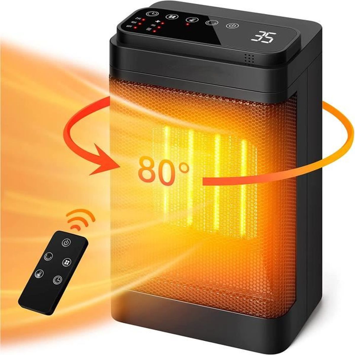 Chauffage Electrique, 1500W Chauffage D'appoint salle de bain ...