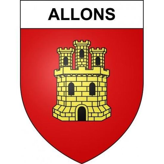 Allons 04 ville sticker blason écusson autocollant adhésif - Taille : 8 cm - Cdiscount Maison