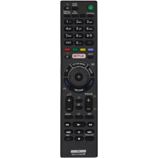 Télécommande Rmt-Tx100D - 149296311 - Pour Sony Bravia Led Smart Tv ...
