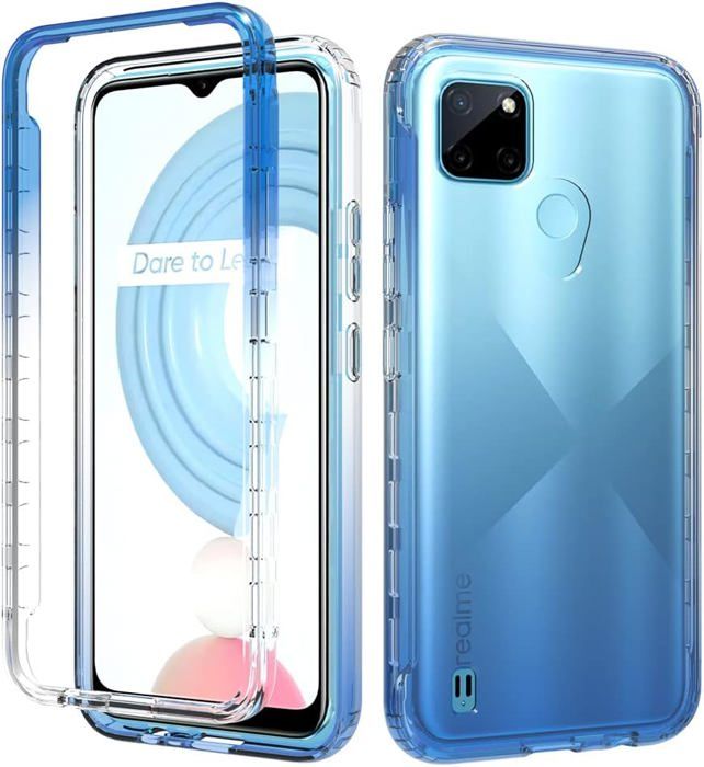 Coque Dégradé Transparent pour Realme C21Y C21 / C25Y, Résistante Chocs ...