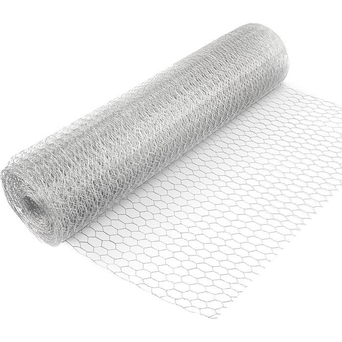 Grillage fin 13mm hexagonal galvanisé petite faune CLOTURE - Cdiscount ...
