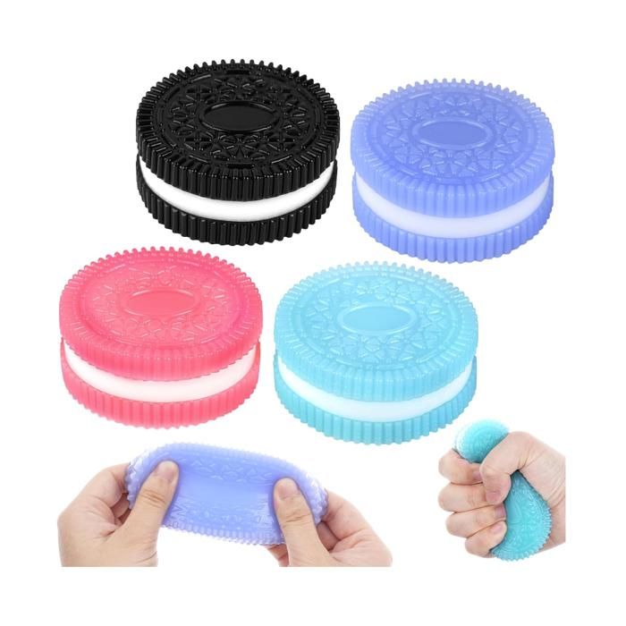 Doux Squeeze Jouets Biscuit, 4 Pièces Jouets Anti-Stress Oreo Squishy ...