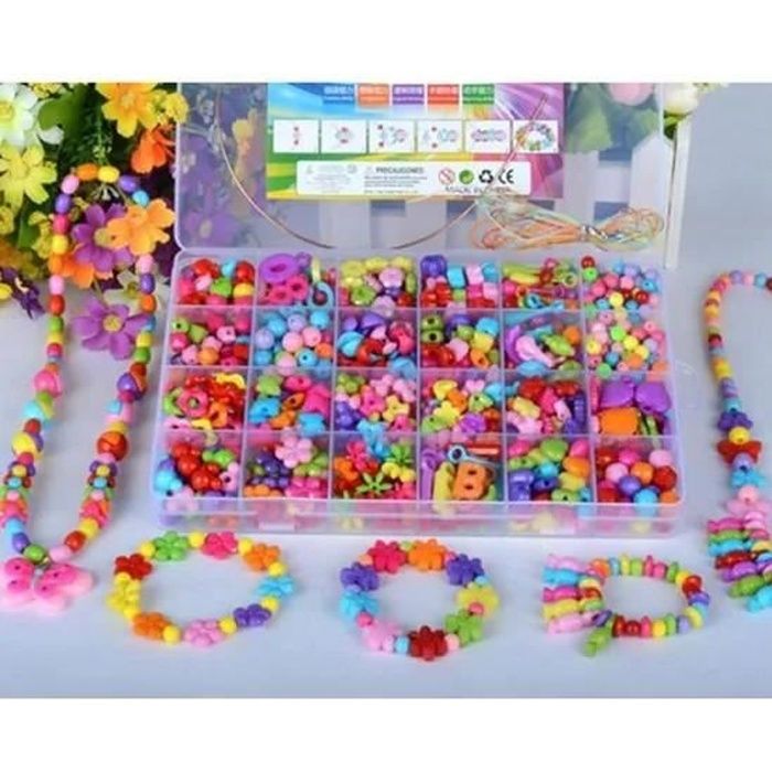 24 Grille Perle enfant, Boite a bijou enfant, Perles enfants pour ...