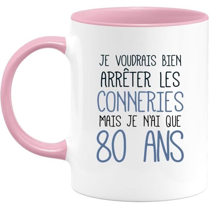 Mug Anniversaire 80 ans Rigolo Drôle Tasse Fun Idée Cadeau Anniversaire ...