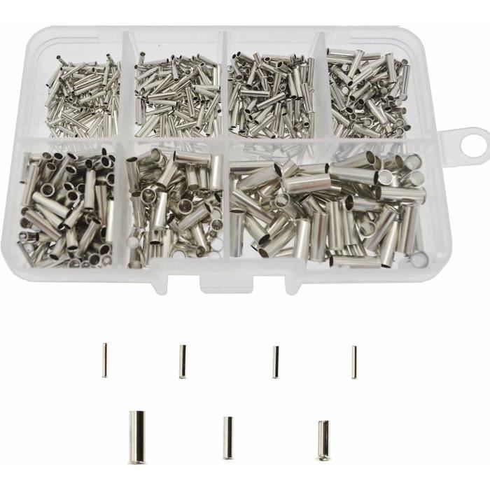600 Embouts de Câble Non Isolés Kits, Pinces à Sertir Embout Electrique ...