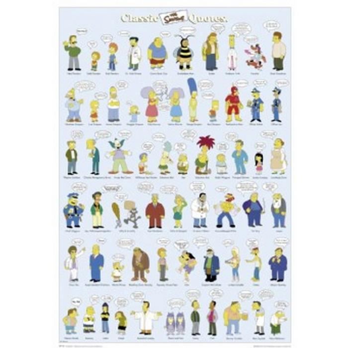 Les Simpsons - Repliques Classiques - 61x91,5cm - AFFICHE - POSTER ...
