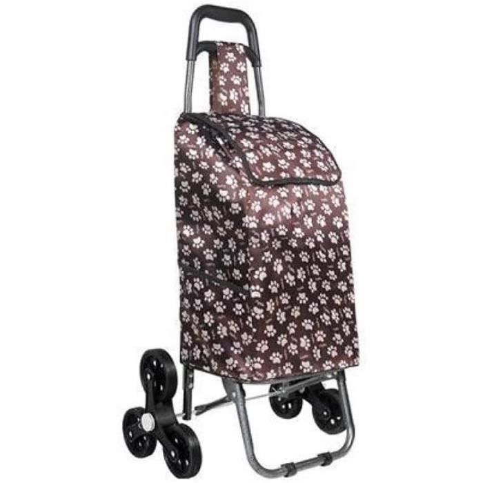 Caddie de courses Chariot de courses Pliage Caddie Sur 6 Roues, Avec ...