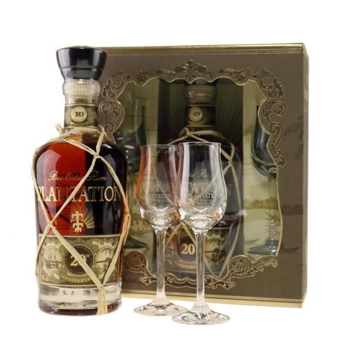 XO RUM BARBADOS Coffret cadeau 20e'me ANNIVERSAIRE AVEC VERRE 70 CL ...