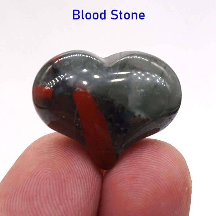 Pierres précieuses,Pendentif en pierre naturelle en forme de cœur ...