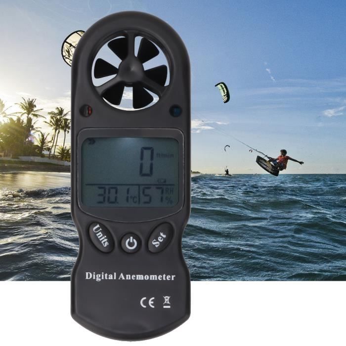 Cikonielf Anémomètre numérique Pocket anemometer TL-300 Portable mini ...