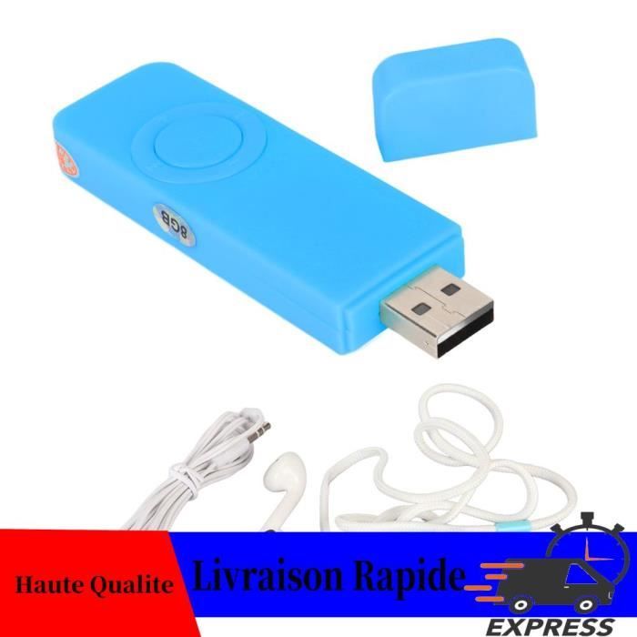 HURRISE Lecteur MP3 8Go 64Go Extensible Cle USB HiFi Son Lossless Bleu ...