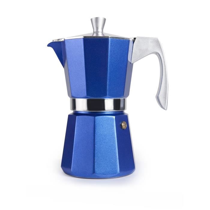 IBILI - Cafetière à Expresso Evva Blue, 6 Tasses, 300 ML, Fonte D ...