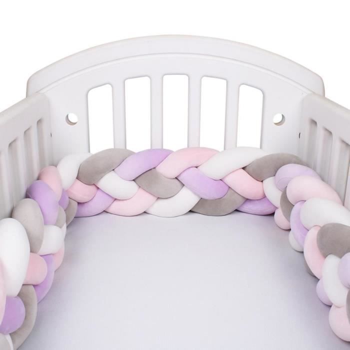 Tour de Lit Bebe Coussin Serpent Velours Berceau Pare-chocs Tresse Bebe ...