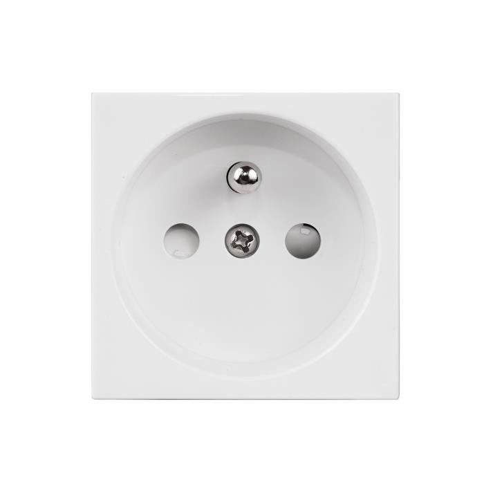 Prise de type E - MACLEAN - MCE718W - Blanc - 16A 250V - Encastrée ...