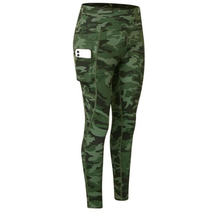 Legging de Compression Femme Camouflage Taille Haute - Fitness ...