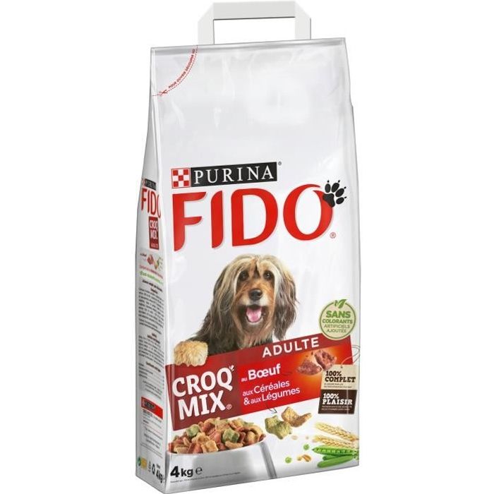 FIDO Croquettes CroqMix - Bœuf, céréales et légumes - Pour chien adulte ...