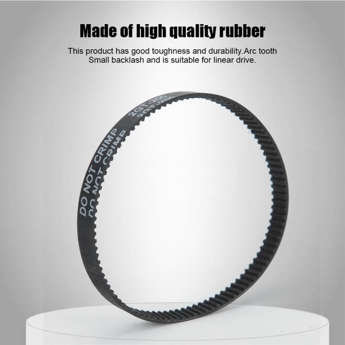 Qiilu Courroie de distribution 5 pièces/paquet GT2-6MM caoutchouc fermé ...