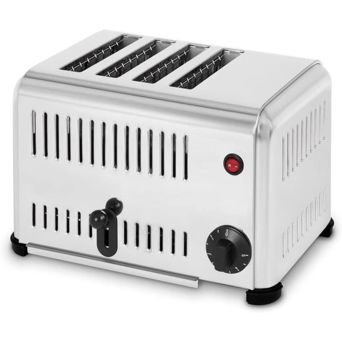 Grille Pain Toaster Professionnel Pour 4 Tranches (Acier Inoxydable ...