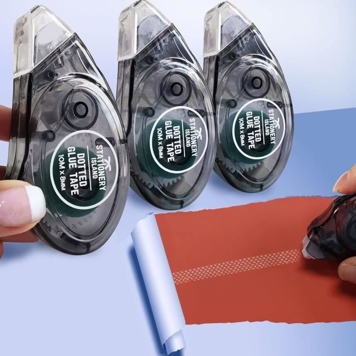 Rouleaux Roller Colle Pack De 3, 10M X 8Mm-Souris Colle Roller De Ruban ...