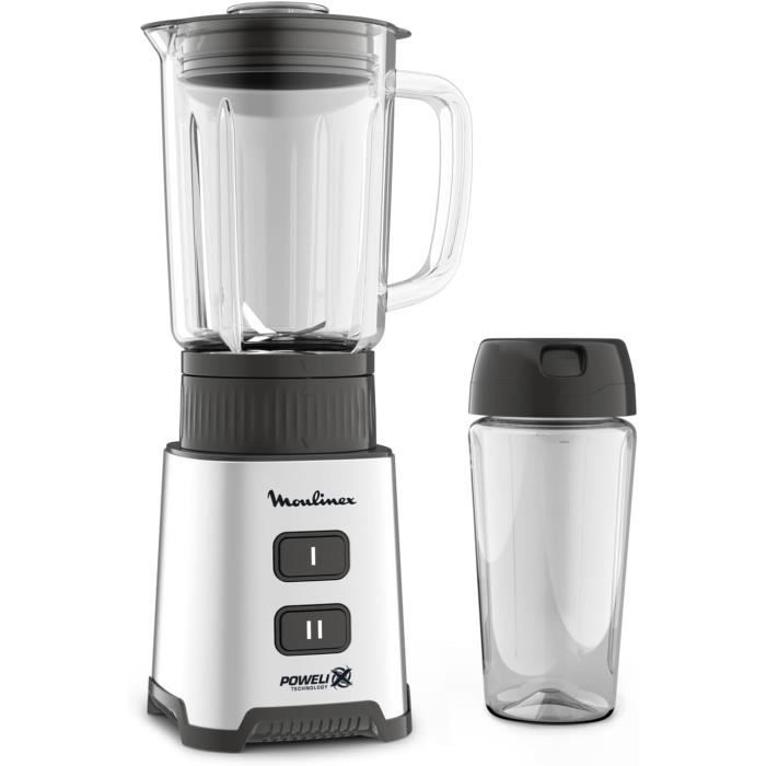 Blender Mini Mixeur Compact 400 W Technologie Powelix Lames Amovibles 2 ...