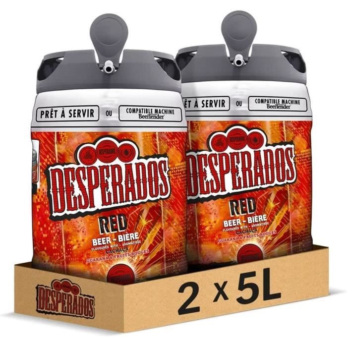 Desperados Red bière aromatisée tequila cachaça guarana 2 fûts de 5L 5. ...