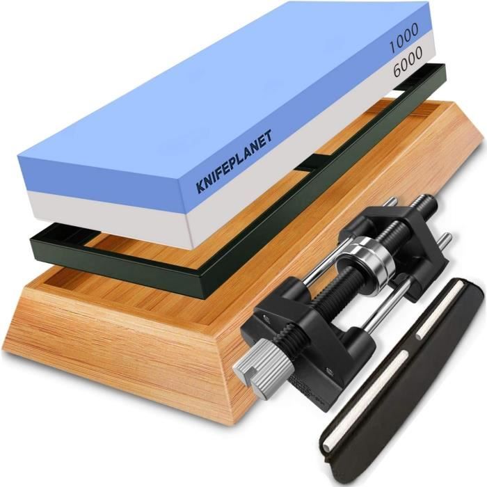 Pierre à aiguiser couteaux affûtage haute densité 1000-6000 double grit humide sharpener ...