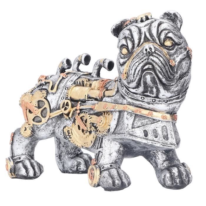 Décoration de jardin Statue de chien punk mécanique Ornement de jardin ...