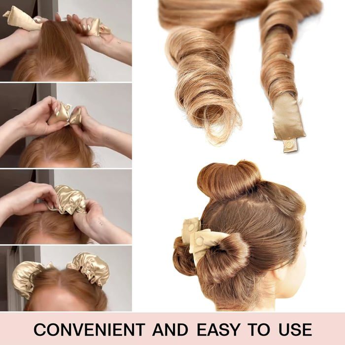 Satin Heatless Hair Curler Set Hair Rollers for Heatless Curls with Hair Caps No Heat Curling Perfect for Overnight Styling Brown Cdiscount Au quotidien