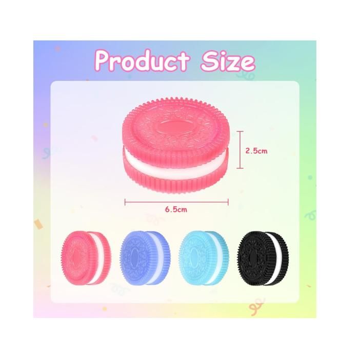 Doux Squeeze Jouets Biscuit, 4 Pièces Jouets Anti-Stress Oreo Squishy ...