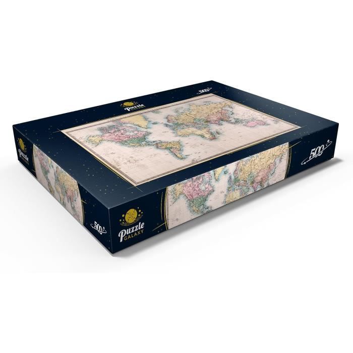 Carte Du Monde D'Après La Projection De Mercator, 1860 - Premium 500 ...
