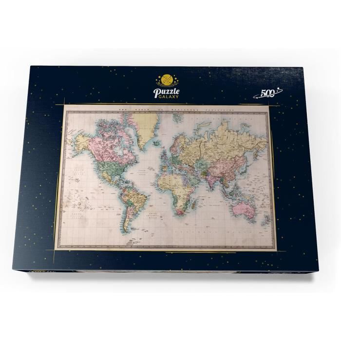 Carte Du Monde D'Après La Projection De Mercator, 1860 - Premium 500 ...