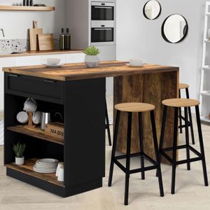 Îlot central mange debout 4 personnes - Cdiscount