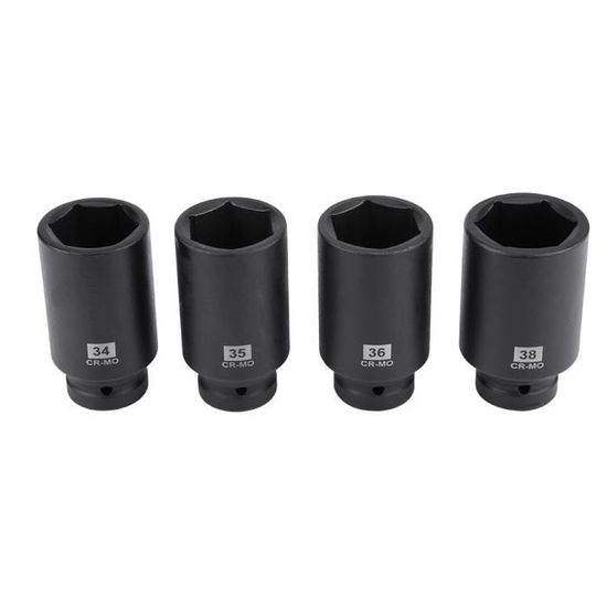 Ashata Douille pour écrou de moyeu 9Pcs 1/2 Inch Impact Socket Set, Drive Axle Hub Nut Hex ...