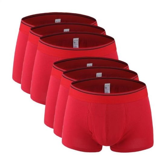 Sous-vêtement,Lot de 6 sous vêtements Sexy en coton pour hommes ...