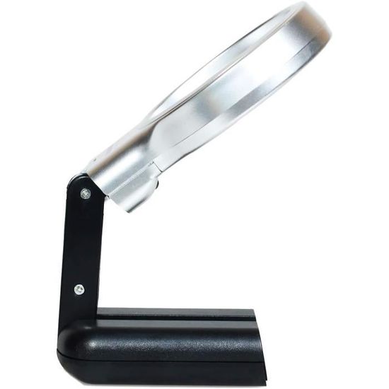 HIMRY Pliable LED Loupe, Mains-Libres avec Support ou Tenu à la Main, LED Lneux, 3X ...