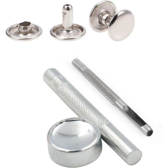 100 rivets tubulaires solides à deux pièces et double plafond (chaque ...