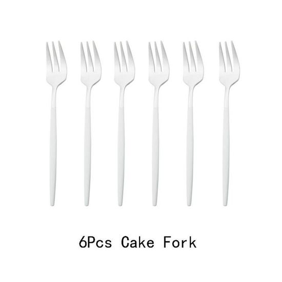 FOURCHETTE DE TABLE,White Silver--Ensemble de couverts en acier ...