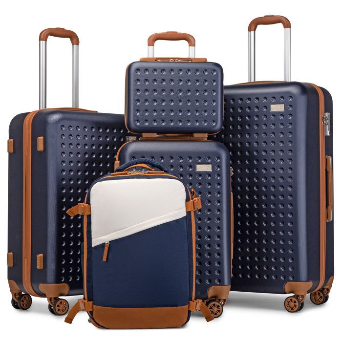 Kono Set de 5 Valises Rigide ABS Valise de Voyage(31/55/67/76cm), 4 ...