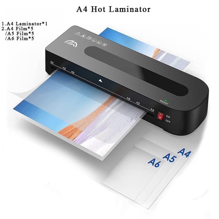 A4 et film - Mini plastifieuse A4 professionnelle à chaud, 320mm, pour ...
