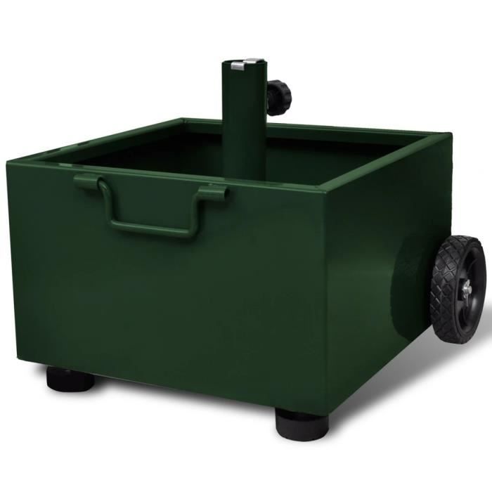 KAII Pot de plantes et support de parasol d'extérieur 2-en-1 Vert 45 x ...