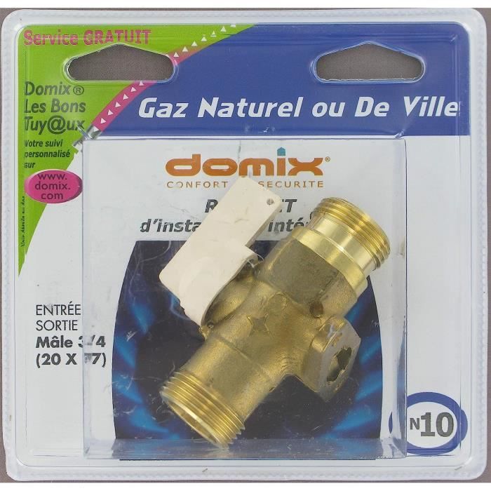 Robinet Double Mâle Gaz Naturel - Gaz De Ville - M3-4" (20X27 ...