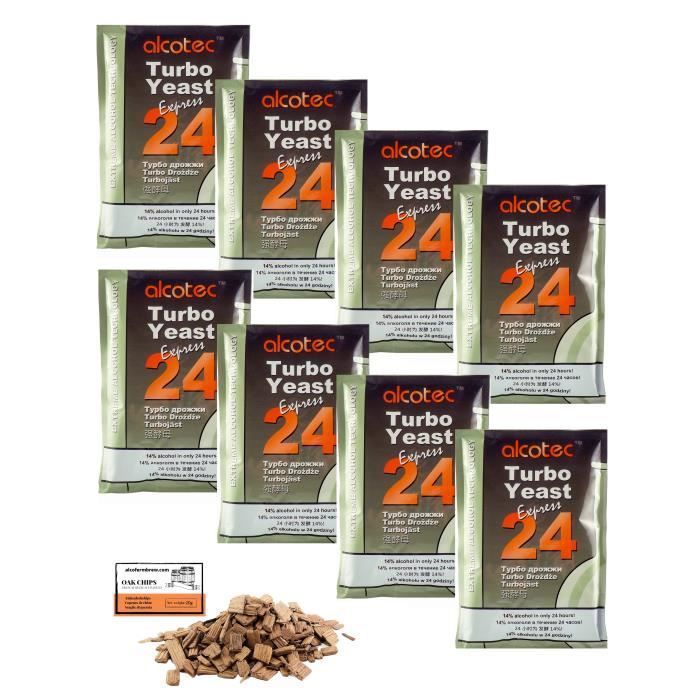 8 x Turbo Levure - Alcotec Express 24-205g, Levure pour la fermentation ...