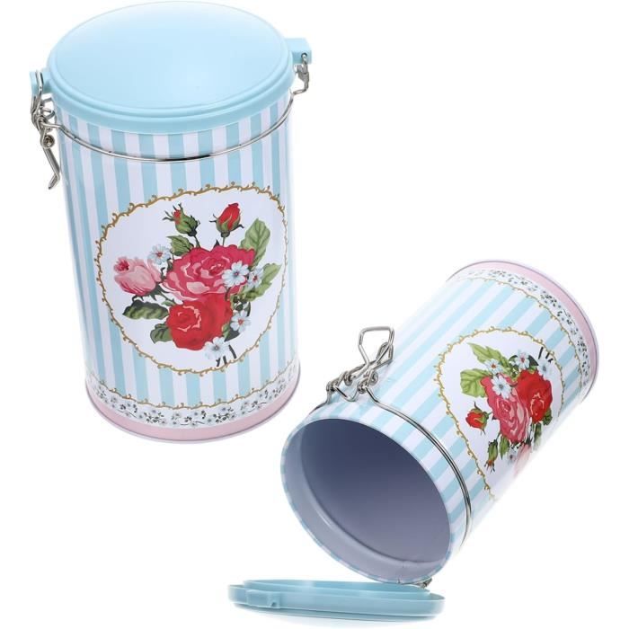 2 Pièces Boîte De Rangement En Fer Boîtes En Métal Avec Couvercles ...