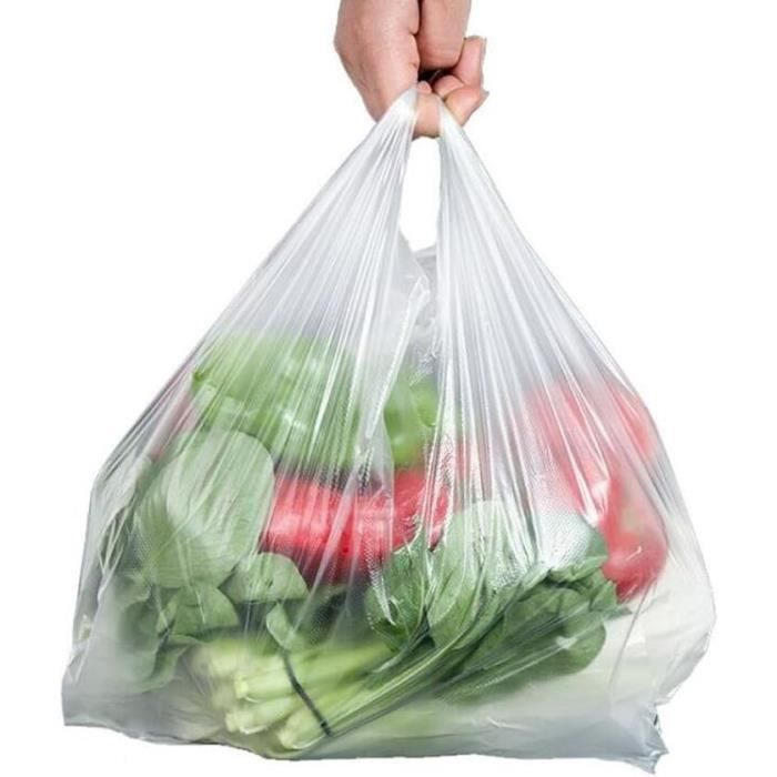 Grands Sacs De Courses En Plastique Transparent 30 Microns, Sacs De ...