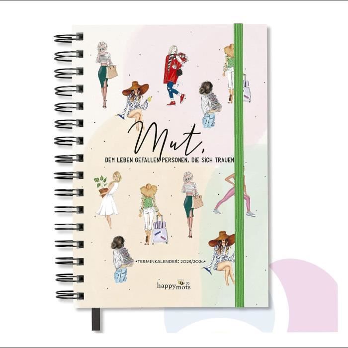 Agenda semainier 2023 2024 au format A5 avec planificateur, calendrier ...